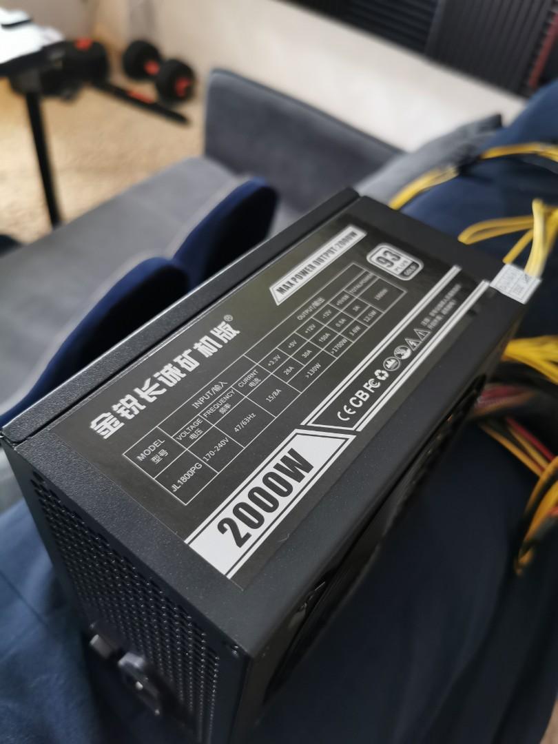 2000W PSU 93+ Gold Rating (8 GPU), Computers & Tech, Parts ...