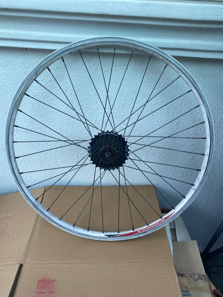 26 inch v brake rims with 7 speed cassette, Sports Equipment, Bicycles ...