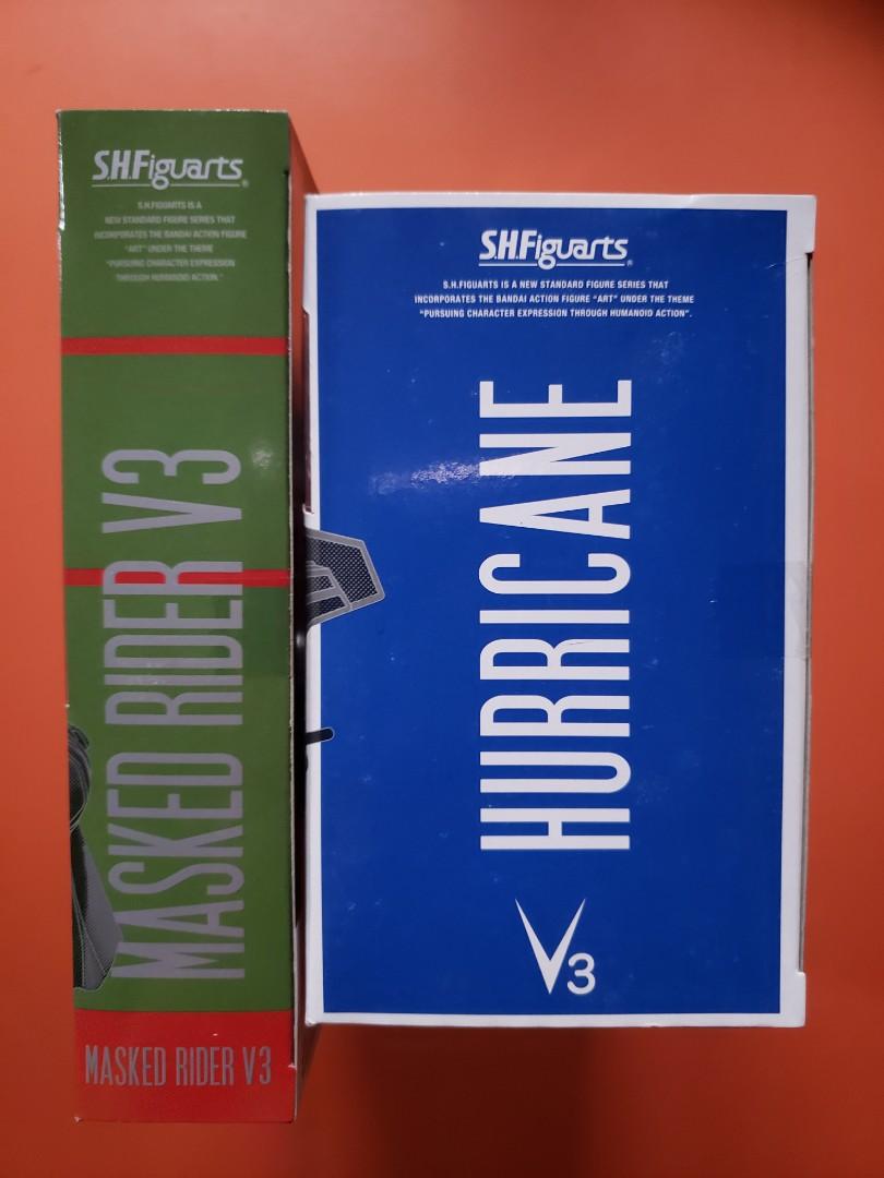全新未開封日版 Bandai SHF S.H.Figuarts Masked Rider V3 + Hurricane 幪面超人 假面騎士 ...