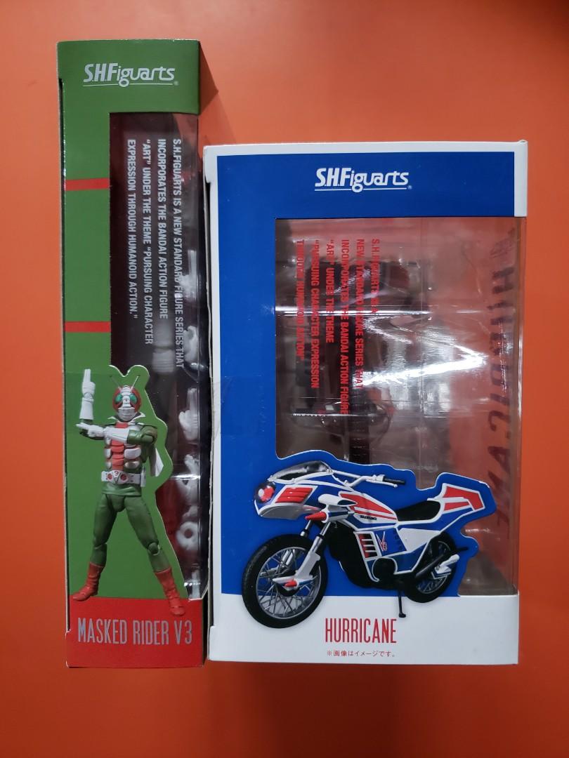 全新未開封日版 Bandai SHF S.H.Figuarts Masked Rider V3 + Hurricane 幪面超人 假面騎士 暴風號 風見志郎 Kamen Rider, 興趣及 ...