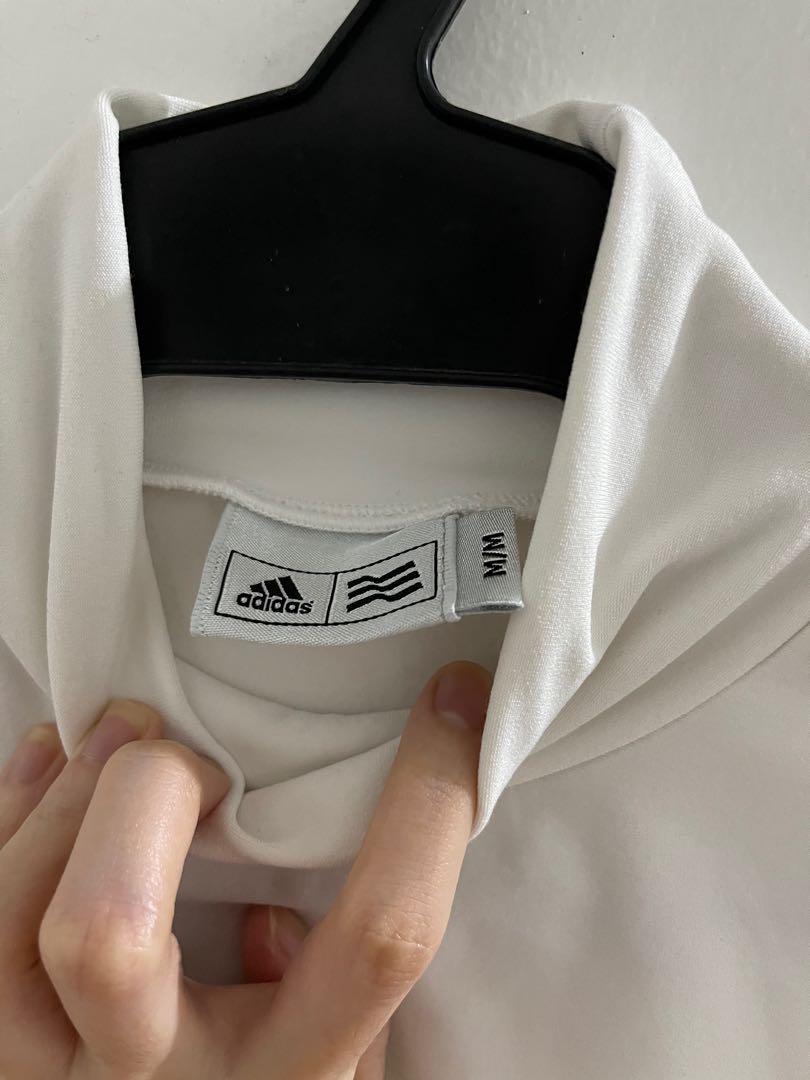 Adidas white turtle neck, Women's Fashion, Activewear on Carousell