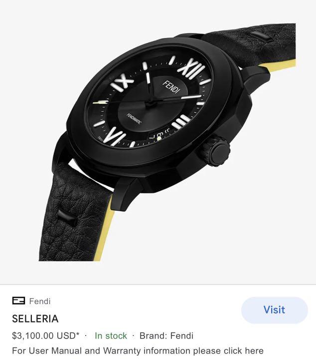 Authentic Fendi Automatic Watch, Men's Fashion, Watches & Accessories ...