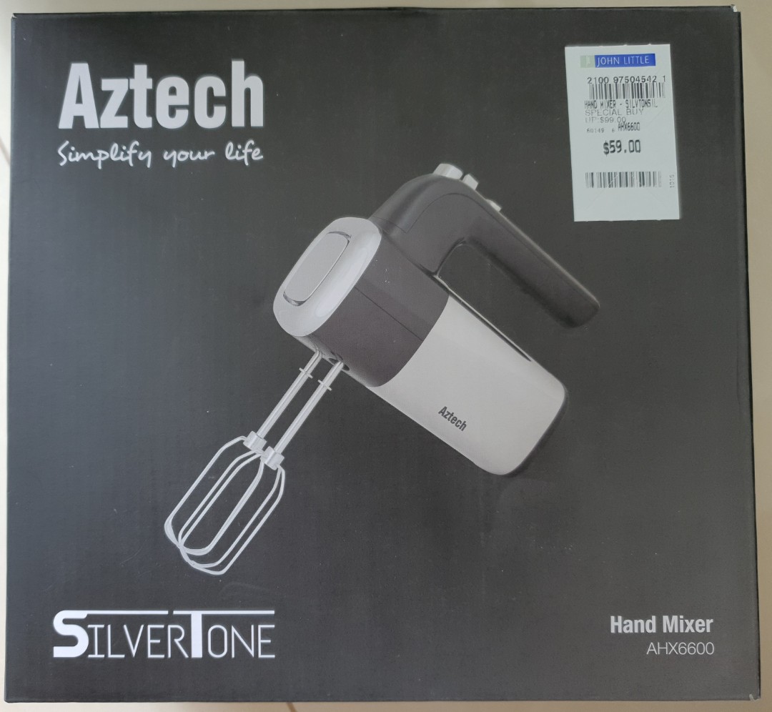 Aztech Hand Mixer AHX6600 Silvertone, TV & Home Appliances, Kitchen ...
