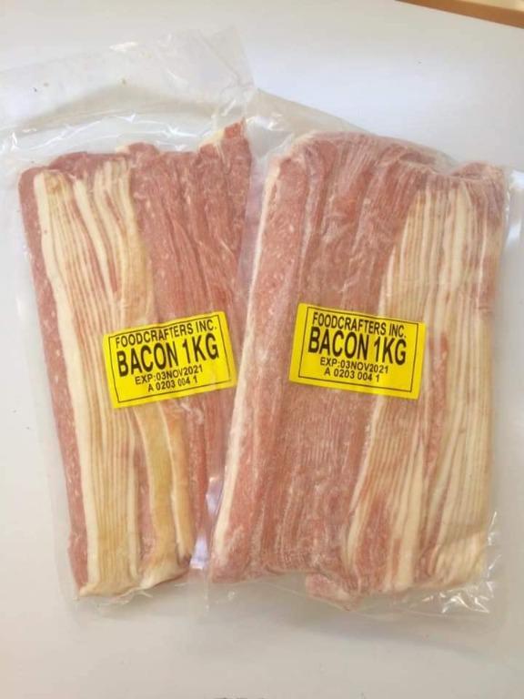 Bacon 1 kilo or 250grams, Food & Drinks, Chilled & Frozen Food on Carousell