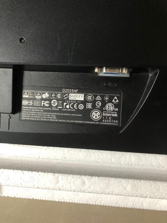 Dell Monitor D2015Hf, Computers & Tech, Desktops on Carousell