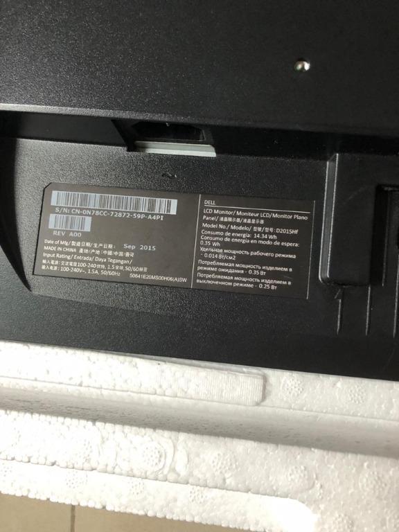 Dell Monitor D2015Hf, Computers & Tech, Desktops on Carousell
