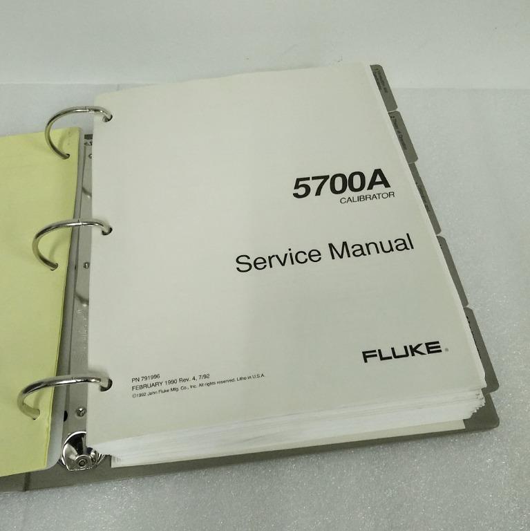 Fluke 5700A Calibrator Service Manual & Operator Manual, Computers ...