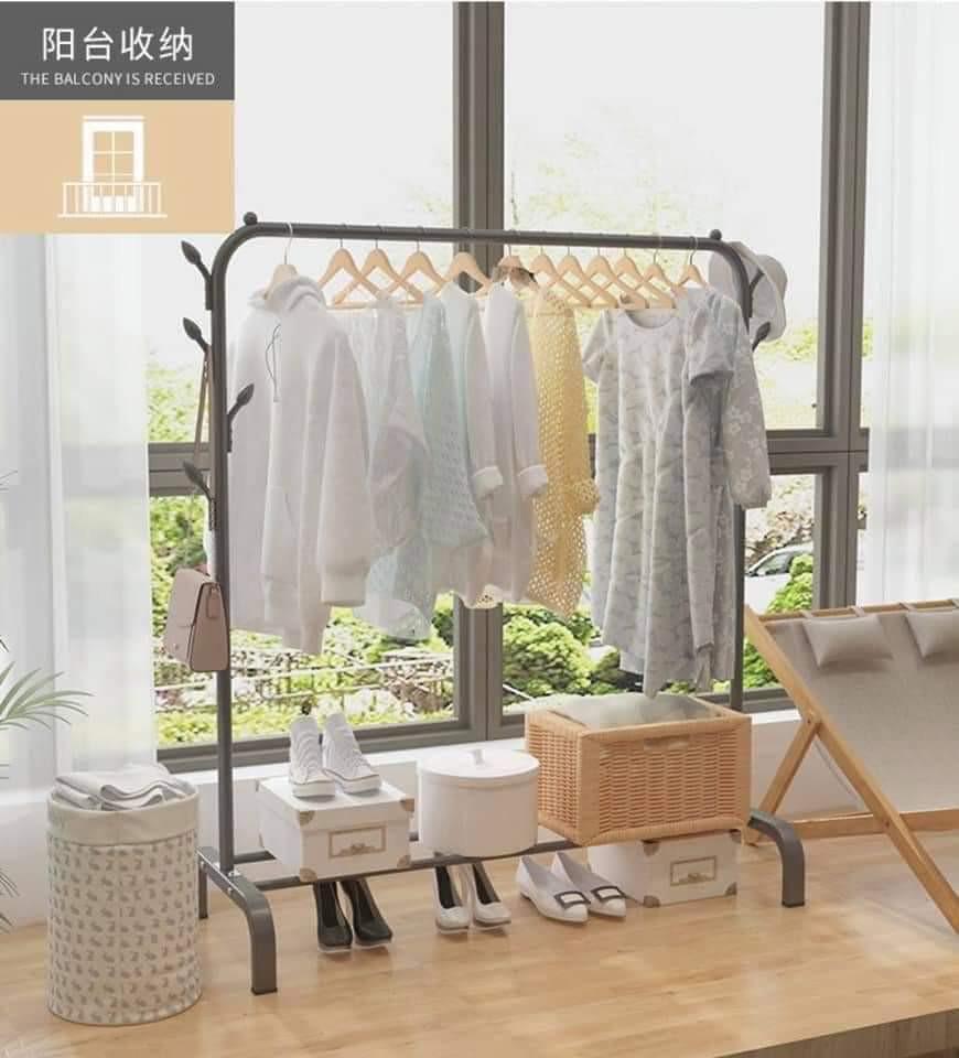 Ikea Inspired Muling Single Pole Metal Clothes Drying Hanging Rack ...