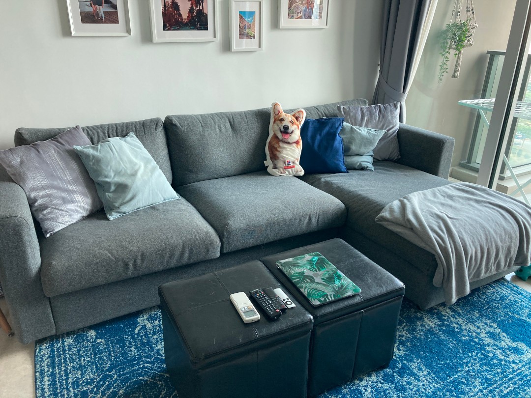 IKEA Vimle Couch with chaise storage/pull out bed, Furniture & Home ...