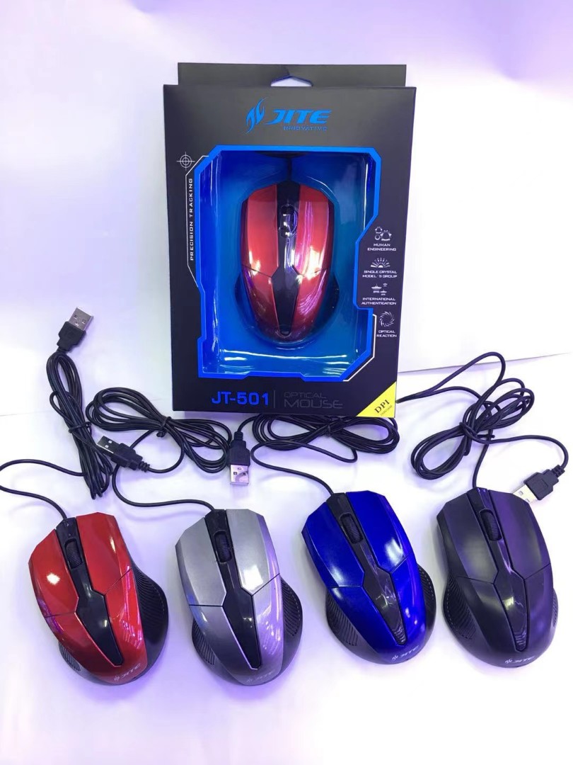 Jite JT-501 USB wired Optical mouse, 音響器材, 可攜式音響設備 - Carousell