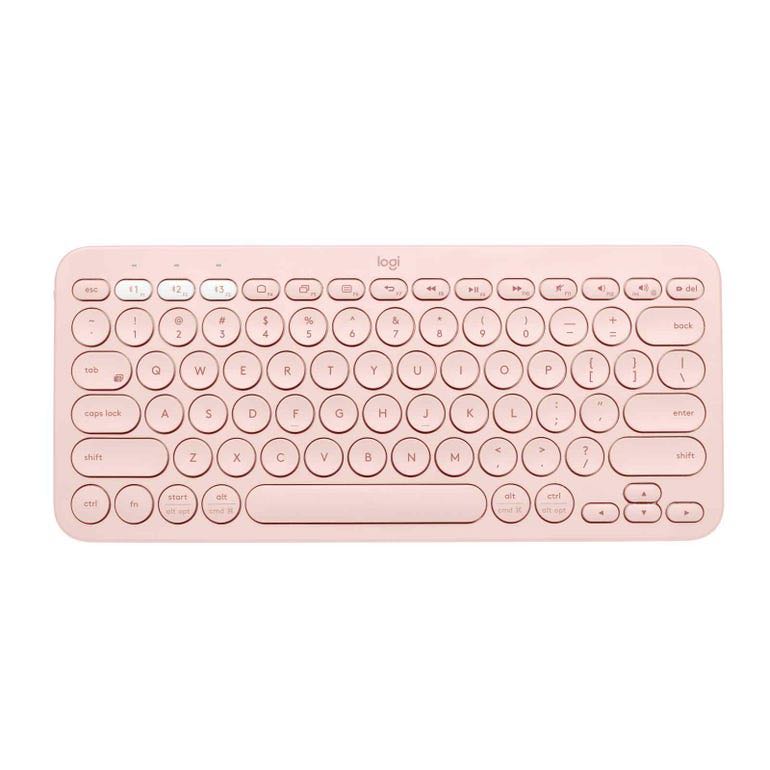 Logitech K380 Pink Keyboard Multi-Device Bluetooth Keyboard, Computers ...