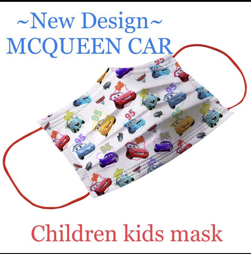 (SG Ready Stock) McQueen car disposable kids mask, Health & Nutrition ...