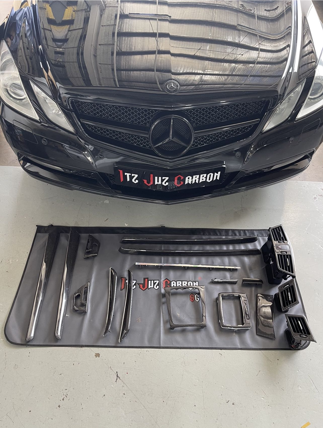 Mercedes W207 Cabriolet Carbon fiber interior trim set, Car Accessories ...
