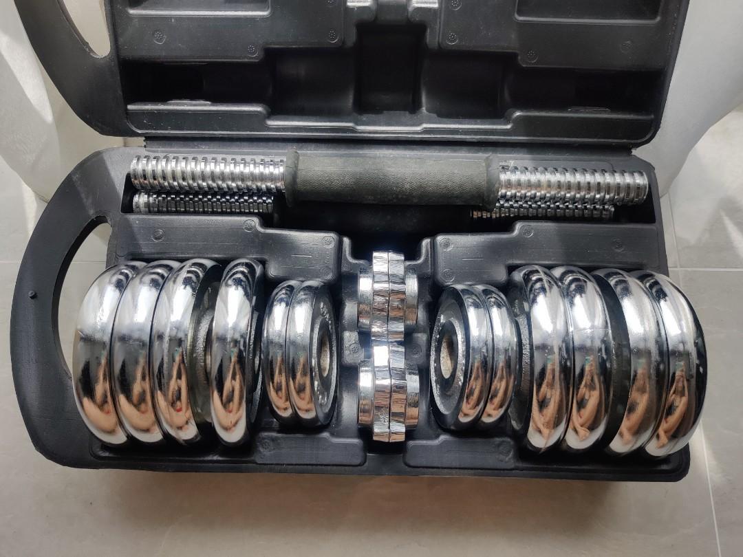 Metal Dumbbell set, Sports Equipment, Exercise & Fitness, Weights ...