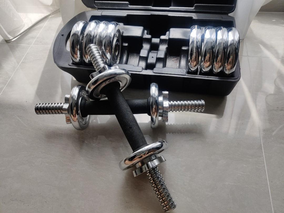 Metal Dumbbell set, Sports Equipment, Exercise & Fitness, Weights ...