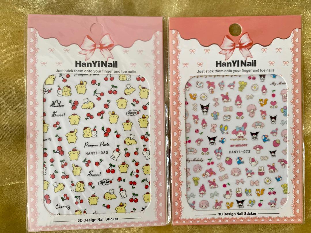 My Melody Pompompurin Nail Stickers, Beauty & Personal Care, Hands ...