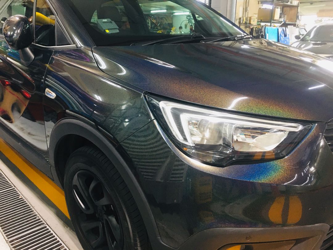 Psychedelic metallic black full car wrap ,car wrapping ,exterior ...