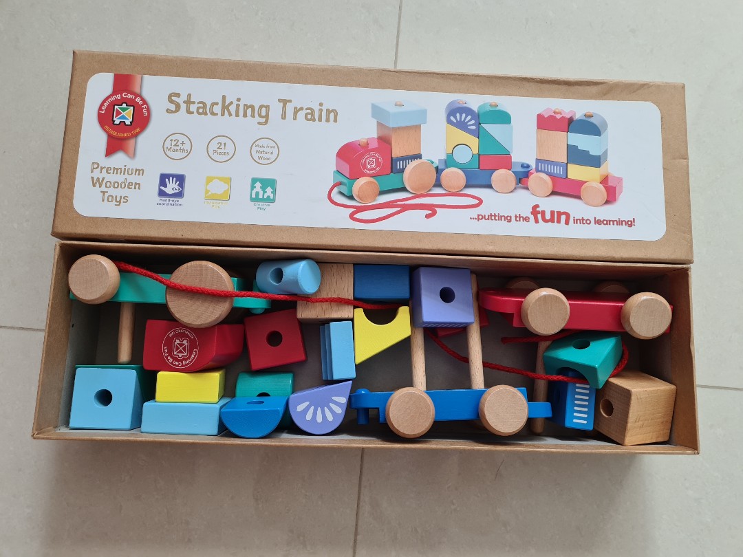 Pull along stacking train blocks, Babies & Kids, Infant Playtime on ...