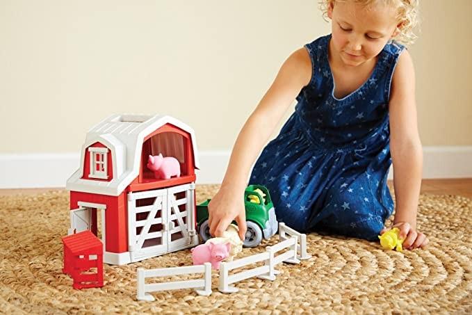 *Ready Stock* Green Toys Farm Jumbo Playset Farmhouse Tractor Pig Cow ...