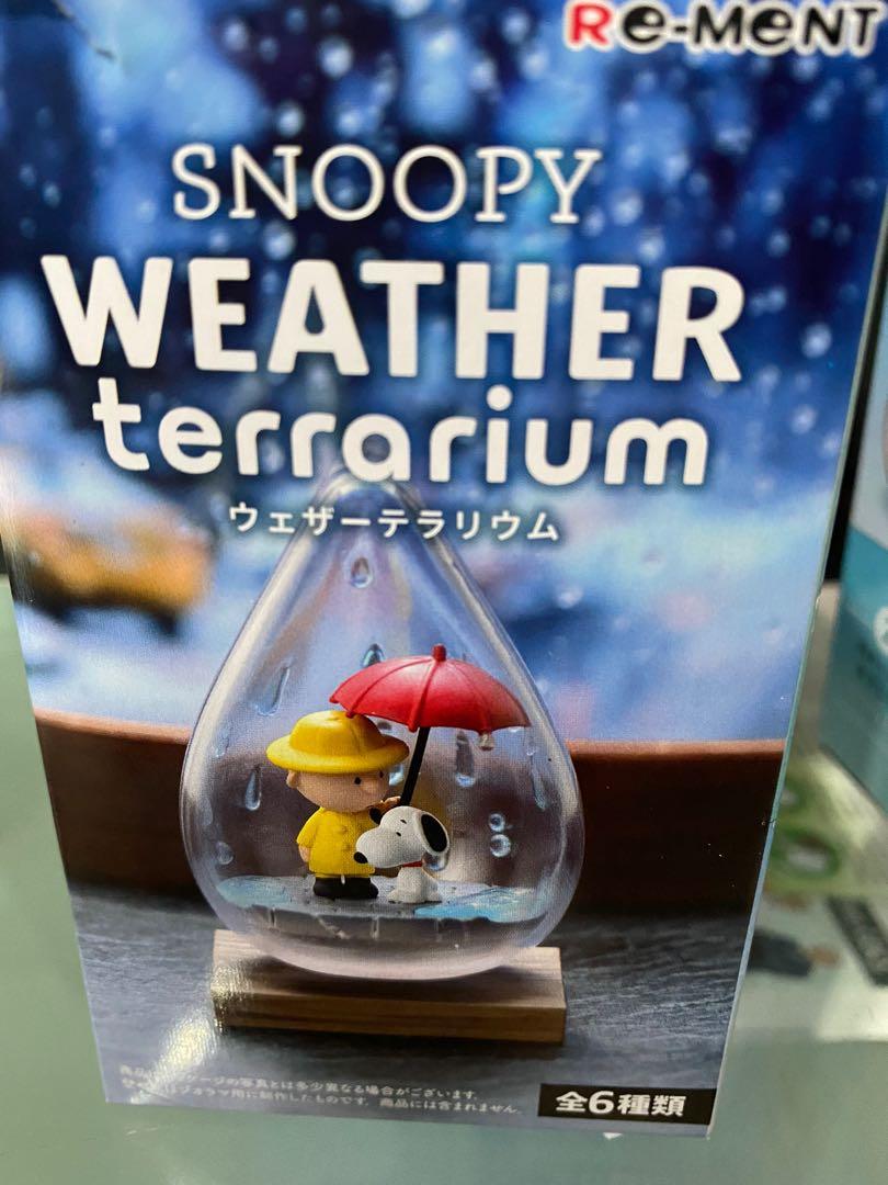 Re-Ment PEANUTS Snoopy Weather Terrarium Lightning day and Sunny day ...