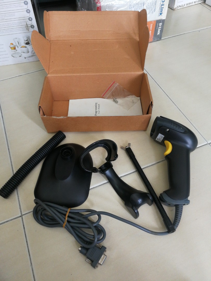 Serial RS232 Barcode Scanner with stand, Computers & Tech, Parts ...
