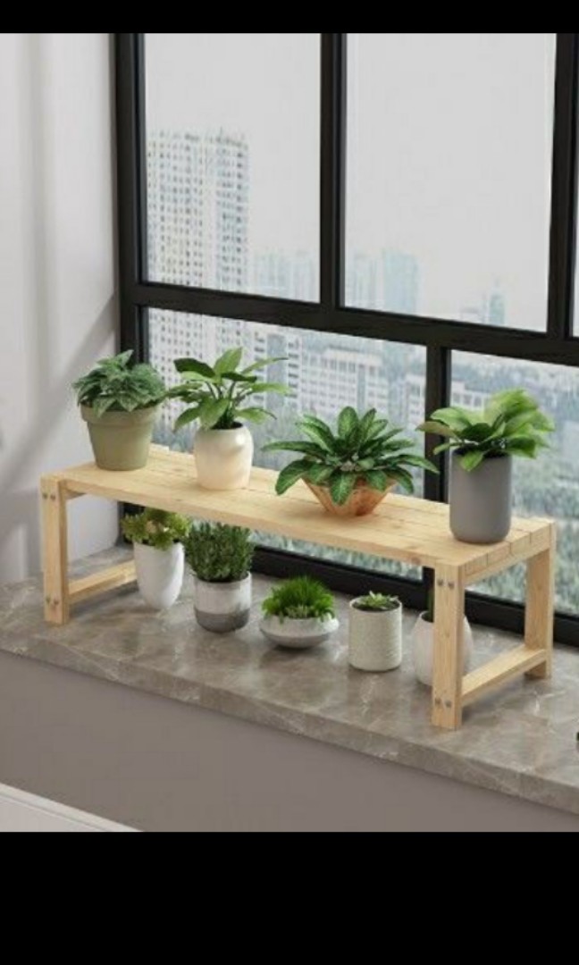 Solid Wood Shelf 1-tier, Furniture & Home Living, Furniture, Shelves ...