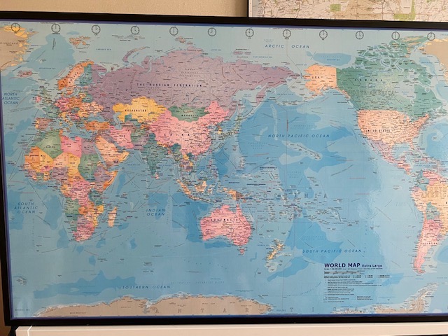 World Map Extra Large Framed/Laminated, Furniture & Home Living, Home ...