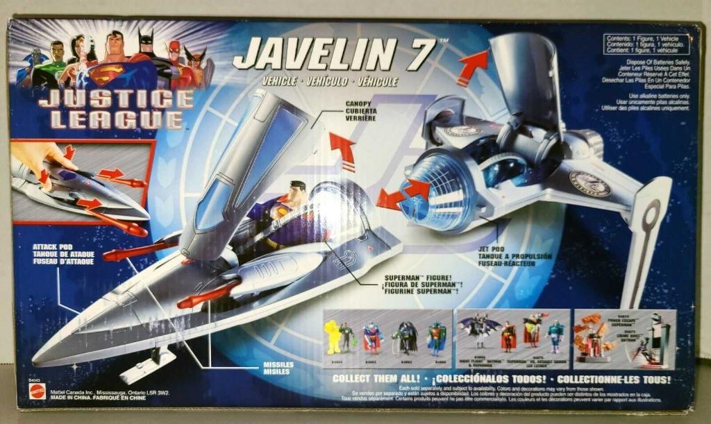 2003 Justice League Javelin 7 Electronic Vehicle with Superman Mattel, Hobbies & Toys, Toys ...