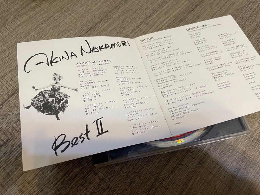 中森明菜 Akina Nakamori - Best II 1989年版CD, 興趣及遊戲, 音樂樂器 & 配件, 音樂與媒體 - CD 及 ...