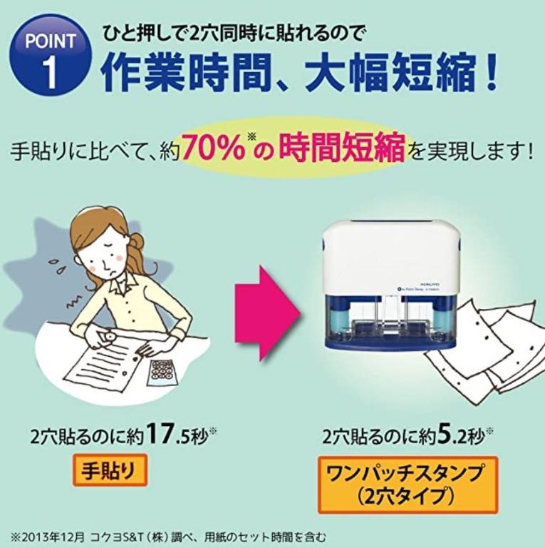 BNIB Kokuyo Japan One-Patch Stamp 200 Pcs Reinforcement Rings PSM20B ...