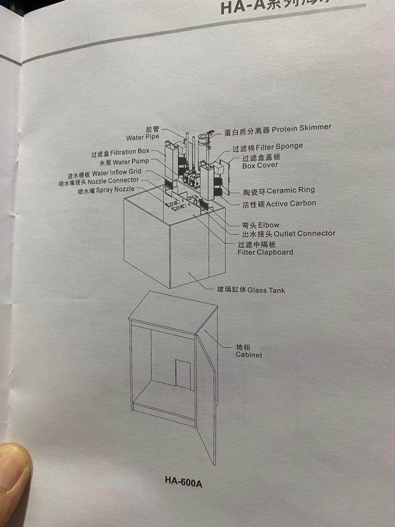 Boyu HA-600A Fish Tank with Cabinet, Furniture & Home Living, Furniture ...