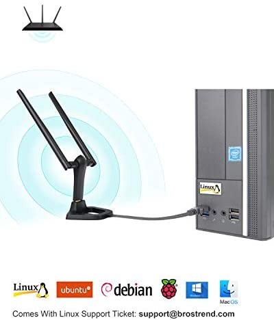BrosTrend 1200Mbps Linux WiFi Adapter for Ubuntu, Mint, Debian, Kali ...