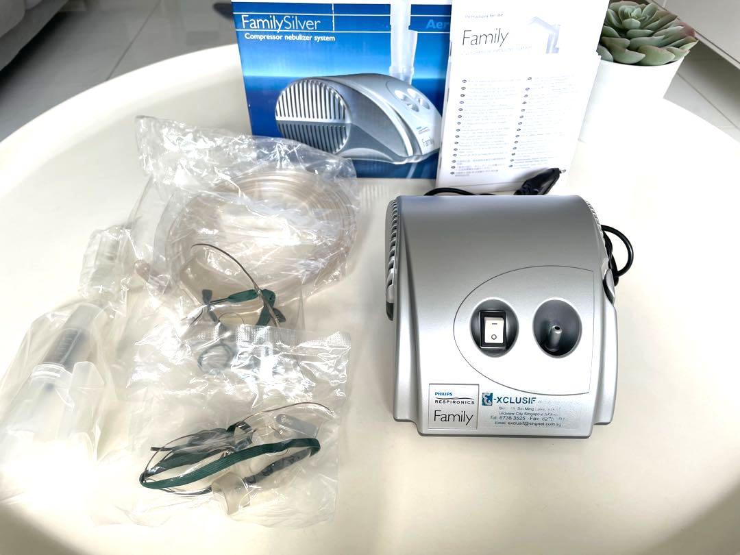 Compressor Nebulizer Philips Respironics family silver, Health ...