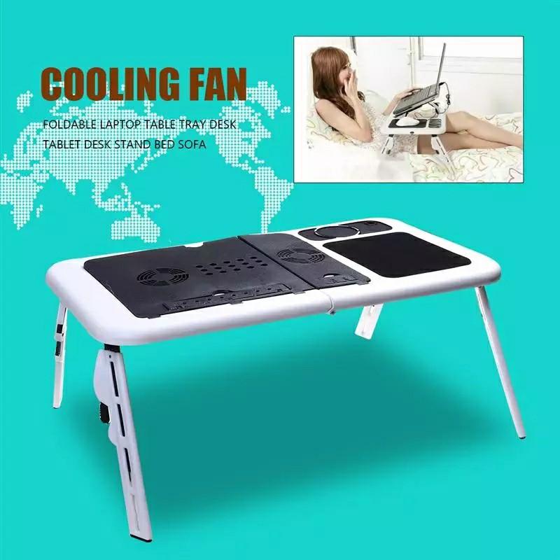 Cooling Fan Laptop Desk Foldable Laptop Table Tray Desk Tablet Desk ...