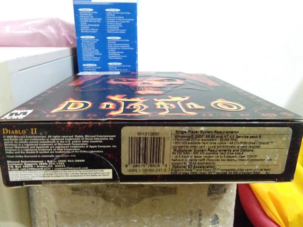 Diablo II game box for collectors, Video Gaming, Video Games ...