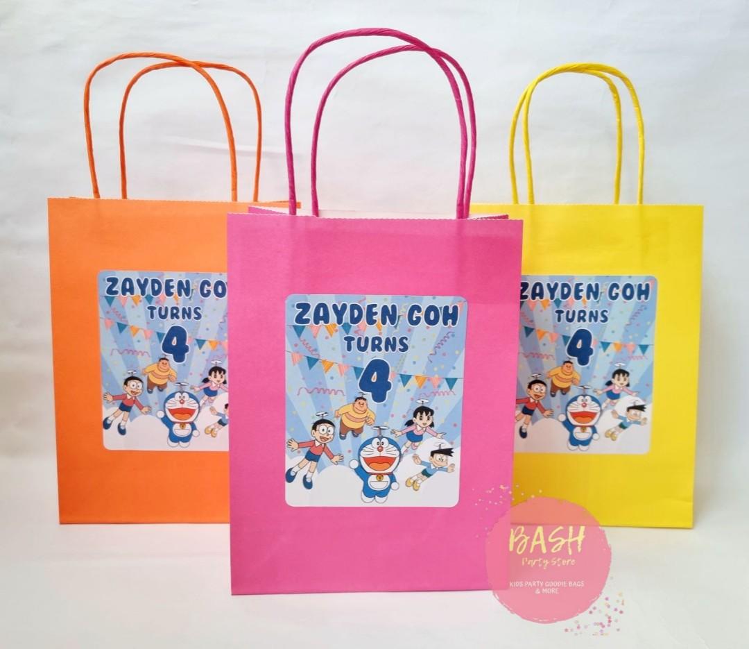 Doraemon Customised Kids Party Gift Paper Bag, Hobbies & Toys ...