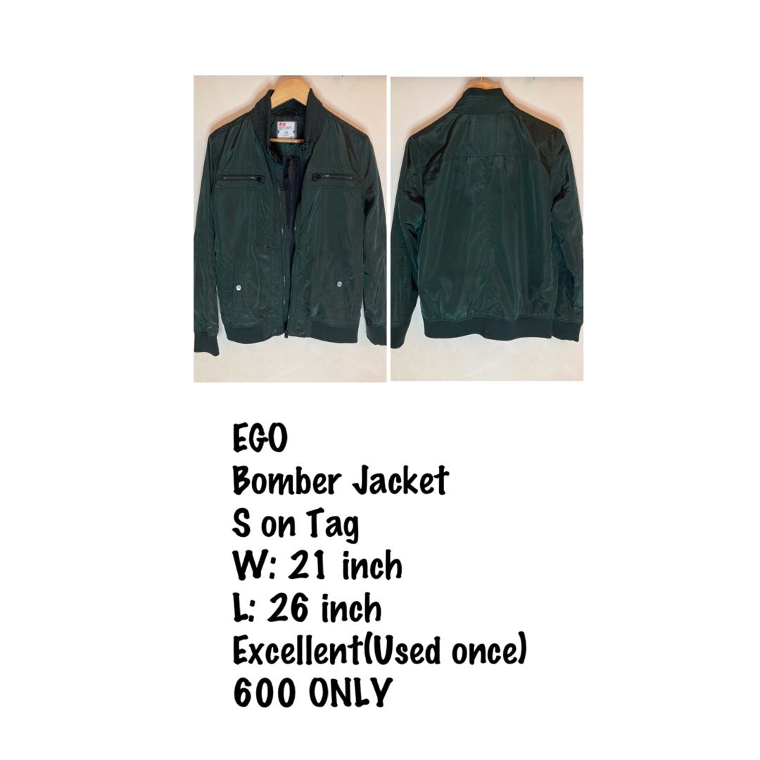 EGO bomber Jacket, Men's Fashion, Coats, Jackets and Outerwear on Carousell