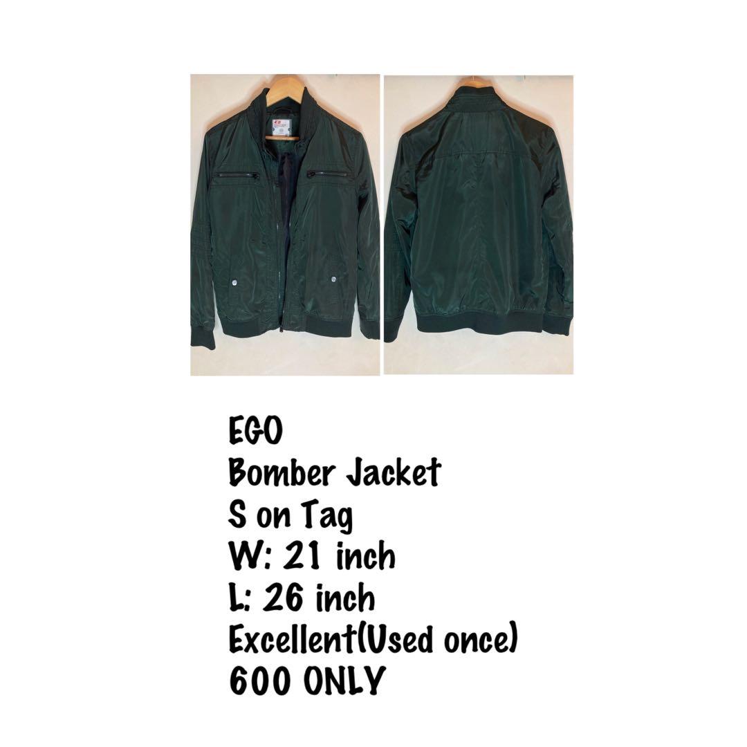 EGO bomber Jacket, Men's Fashion, Coats, Jackets and Outerwear on Carousell