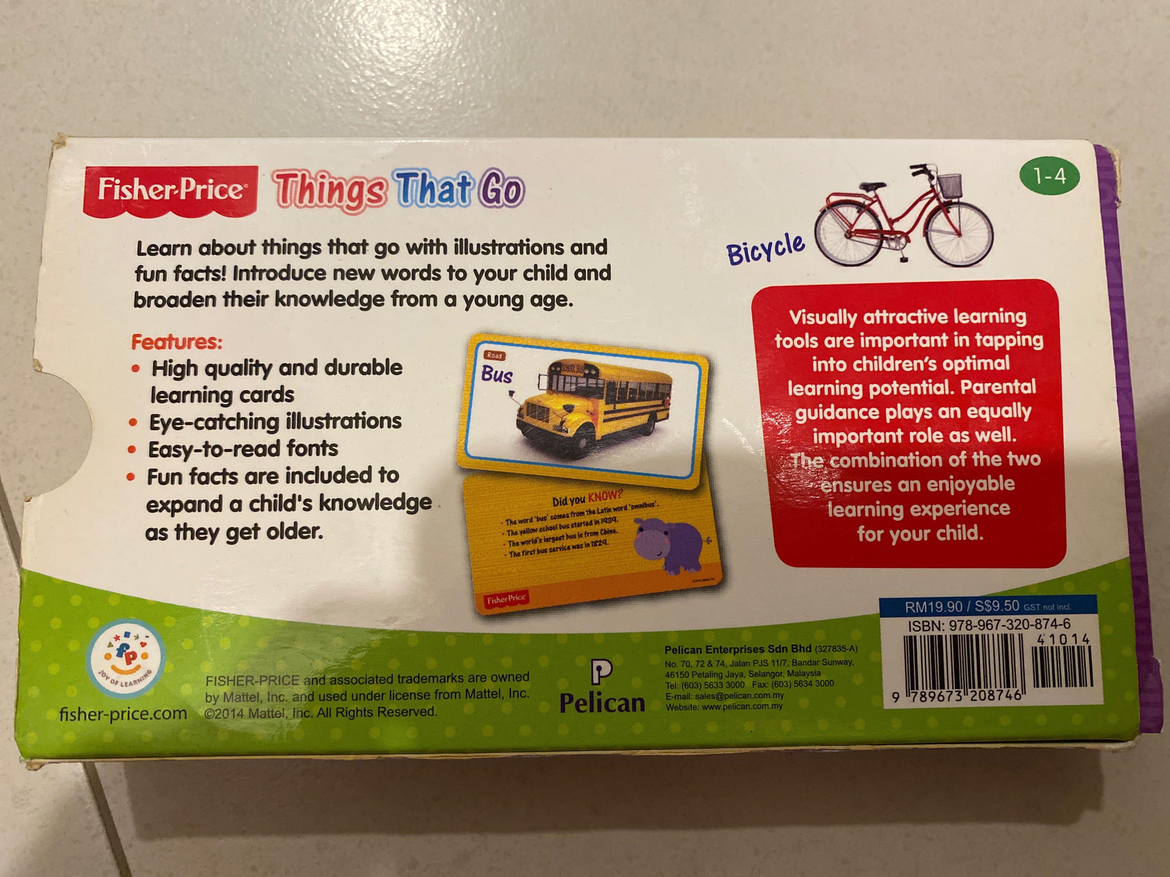 Fisherprice Flash Cards Things That Go (30), Hobbies & Toys, Books ...