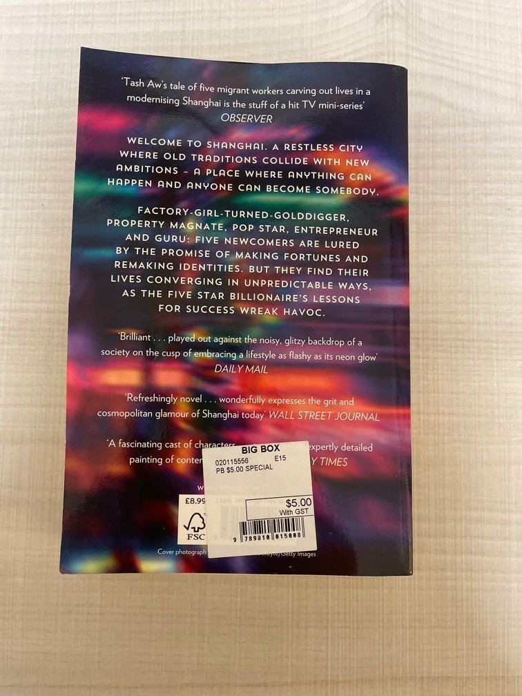 Five Star Billionaire by Tash Aw, Hobbies & Toys, Books & Magazines ...
