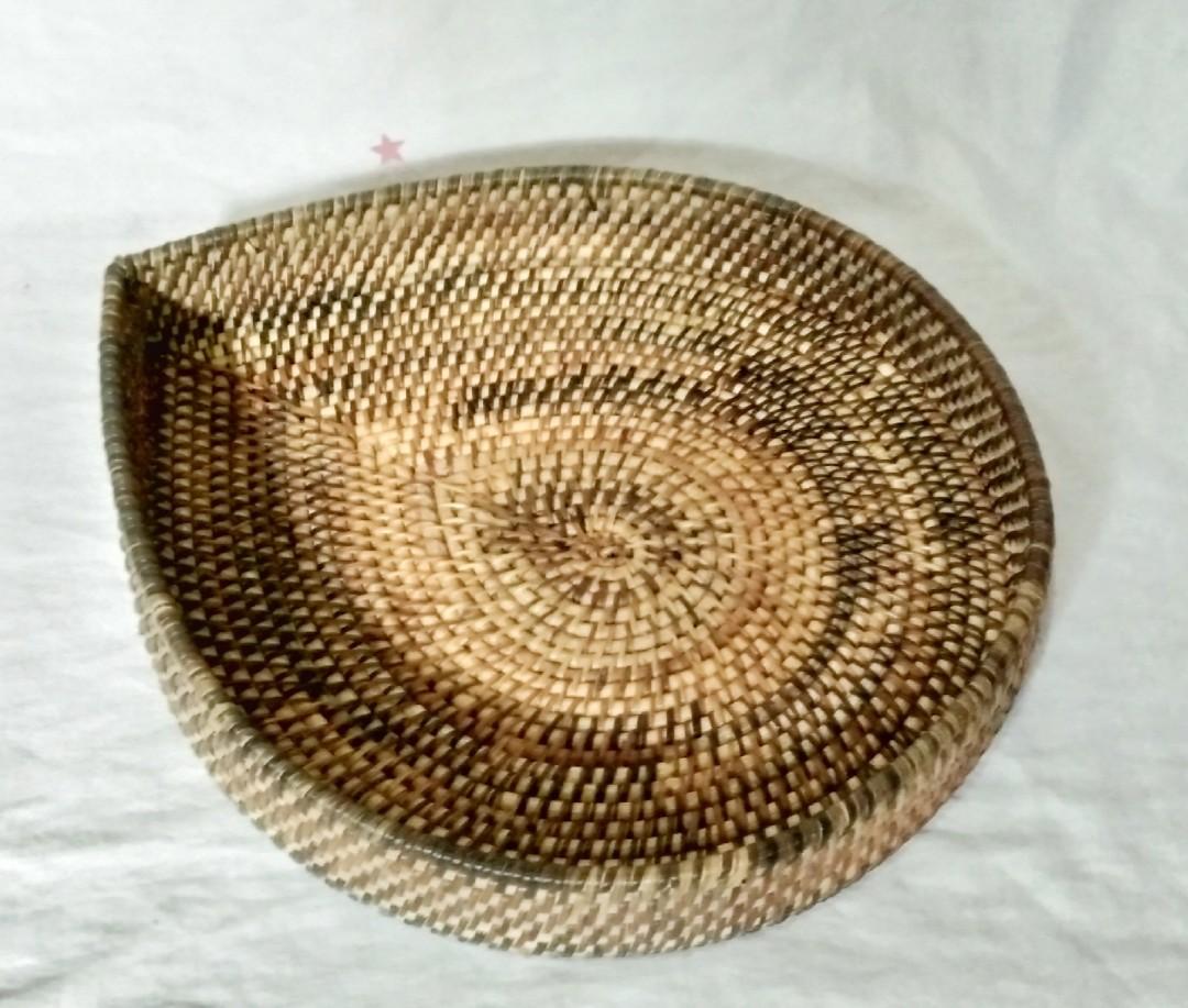 Food Storage Woven Native Rattan Tray, Furniture & Home Living, Home ...
