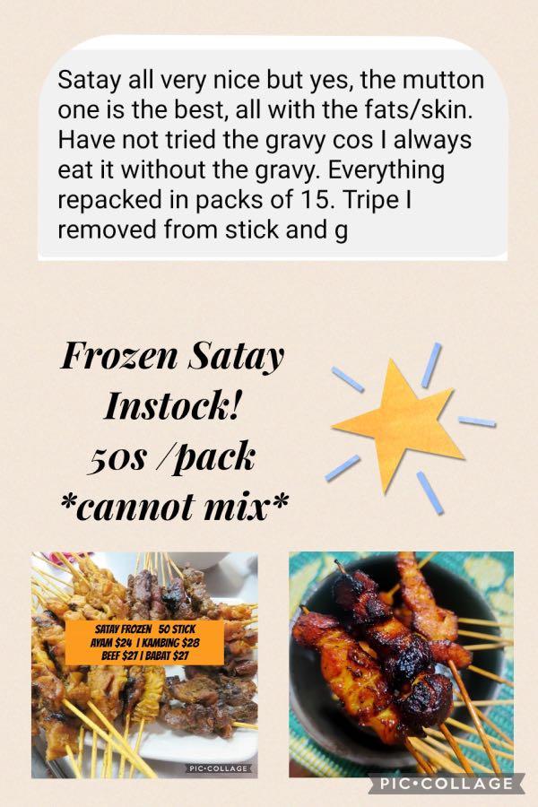 Frozen Satay 50 sticks per pack!, Food & Drinks, Chilled & Frozen Food ...