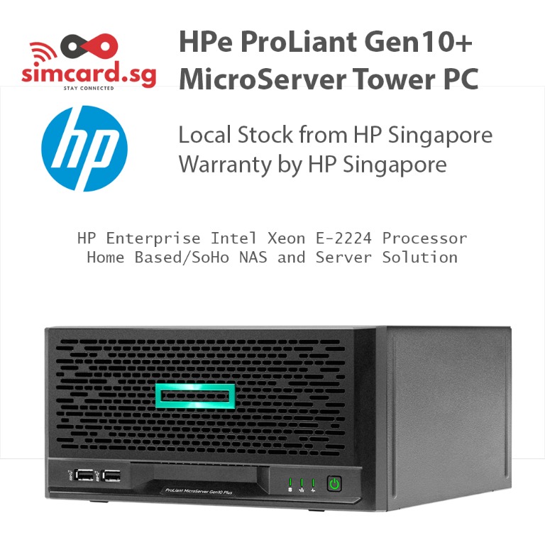 HPe ProLiant MicroServer Gen10 Plus Series Tower Servers - 1 Yr HP SG ...