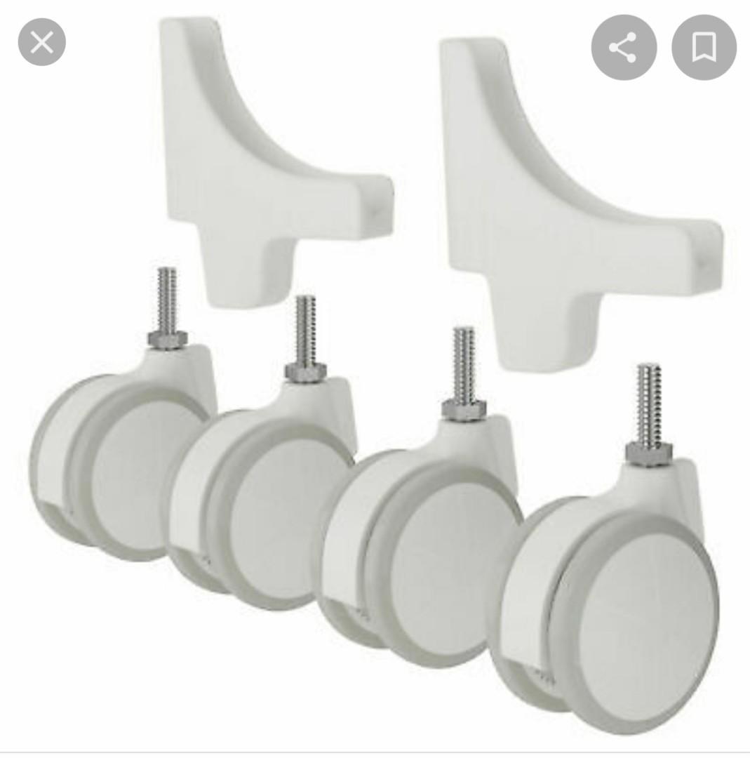Ikea Algot Trolley Wheels, Furniture & Home Living, Bathroom & Kitchen ...
