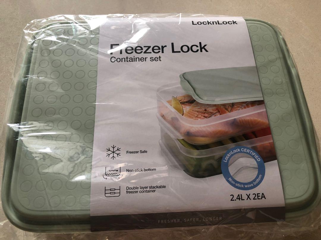 LocknLock Freezer Box - Double Rectangular Tray (Each 2.4 litres ...