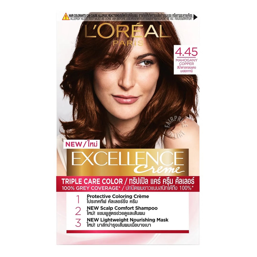 Loreal Paris Excellence Creme 4.45 dye, Beauty & Personal Care, Hair on ...