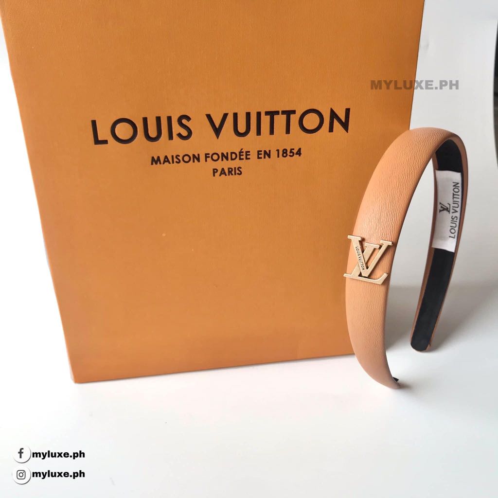 Louis Vuitton LV Classic Leather Headband, Women's Fashion, Watches ...