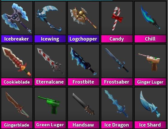 Murder Mystery 2 (MM2) Full Godly Set Including Ancient and Vintage ...