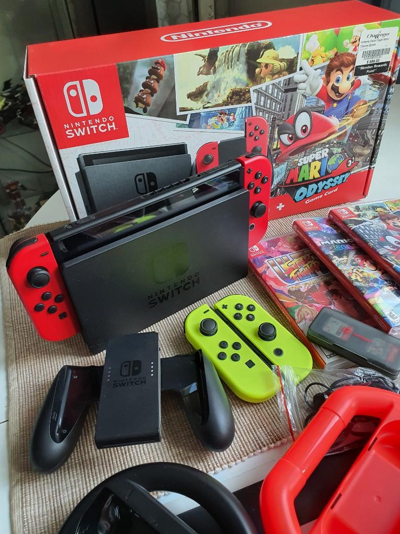 Nintendo Switch Super Mario Odyssey Bundle: Complete Set & Add-Ons, Video Gaming, Video Game ...
