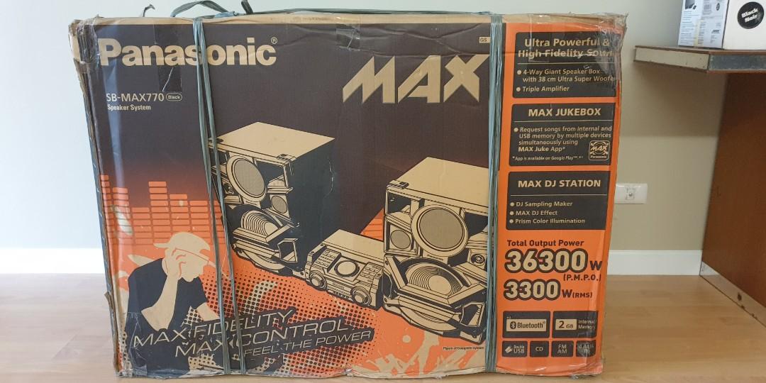 Panasonic SB-Max770 Speaker System, Audio, Soundbars, Speakers ...